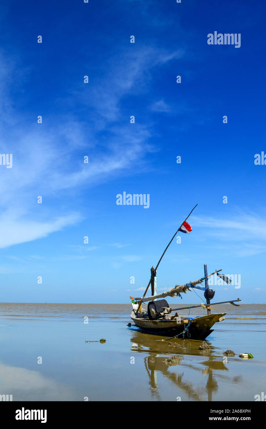 Traditional fishing boat in Madura Island, East Java, Indonesia Stock ...