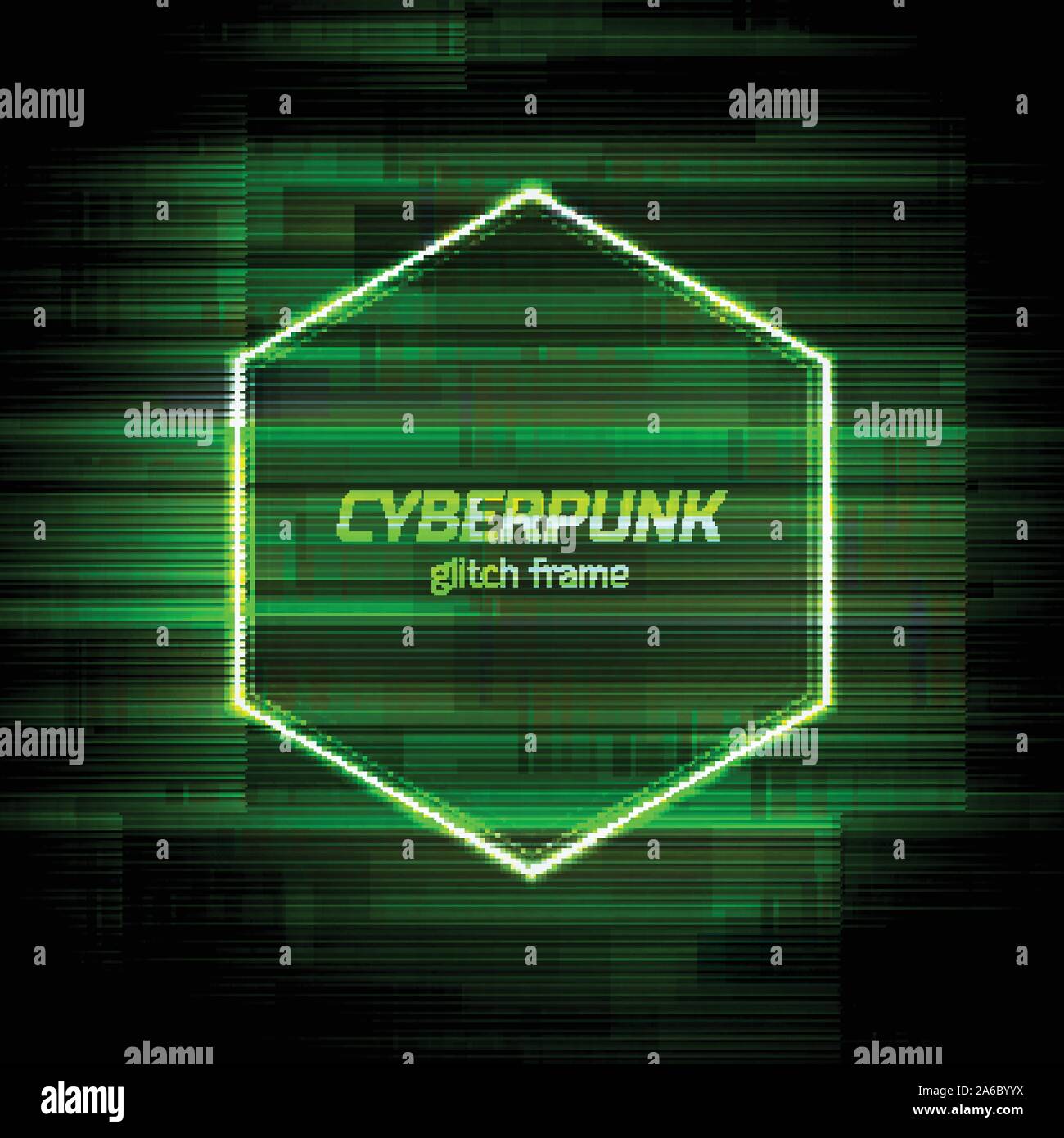 Digital data error neon cyberpunk Stock Vector Images - Alamy