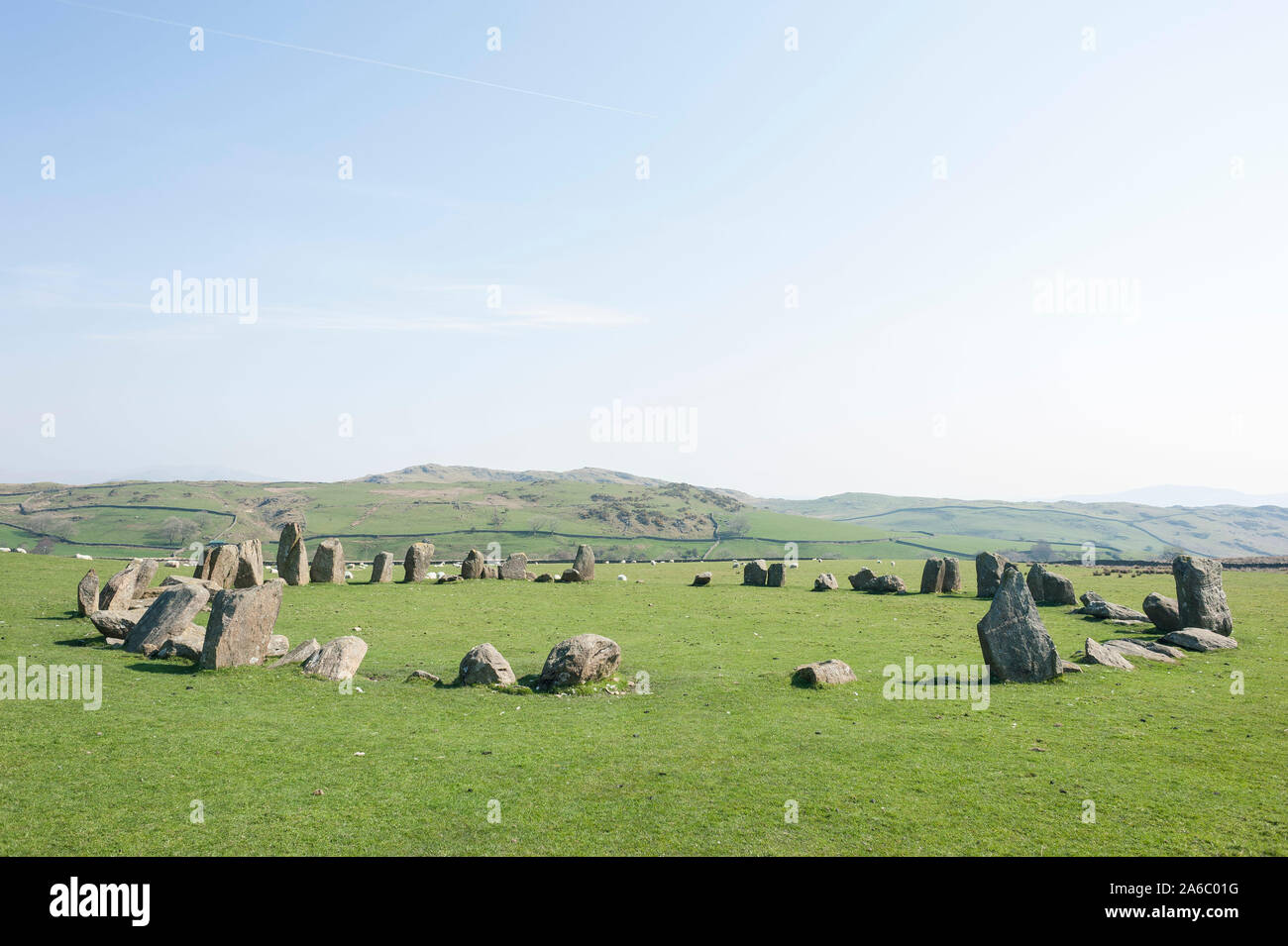 Ambleside ancient stone circle historical monument Stock Photo - Alamy