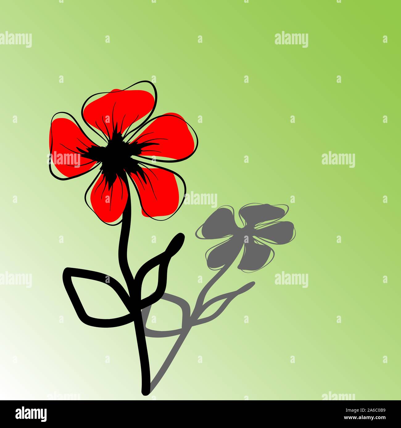 Vector poppy. Illustration isolated. Romantic botanical wallpaper ...