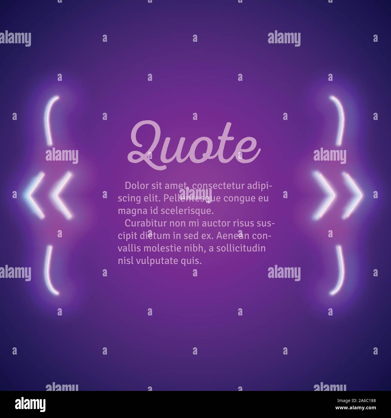 Retro neon glowing quote marks frame Stock Vector Image & Art - Alamy