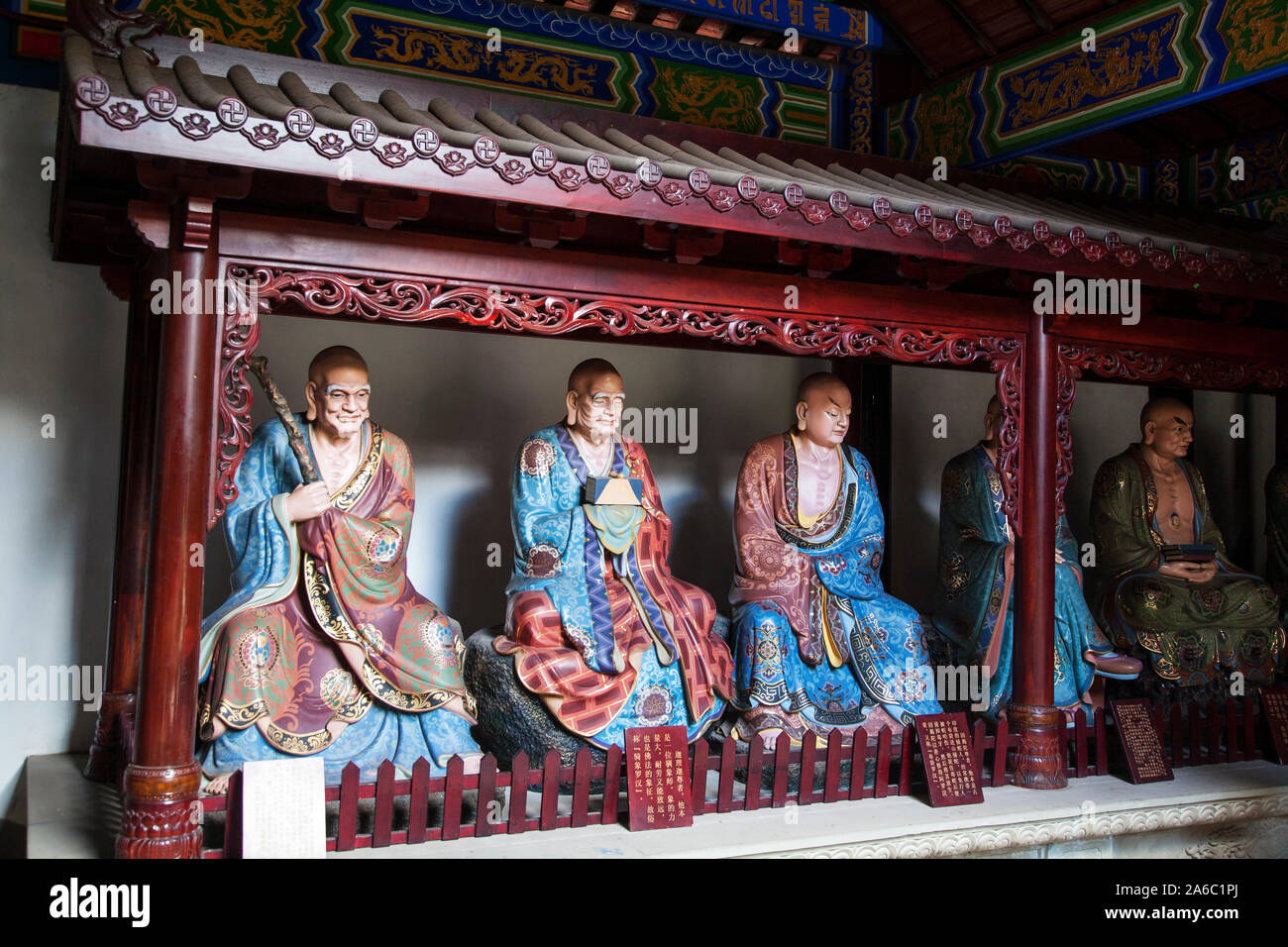 Sculpture model of traditional Chinese elder in Ghost City of Fengdu ...
