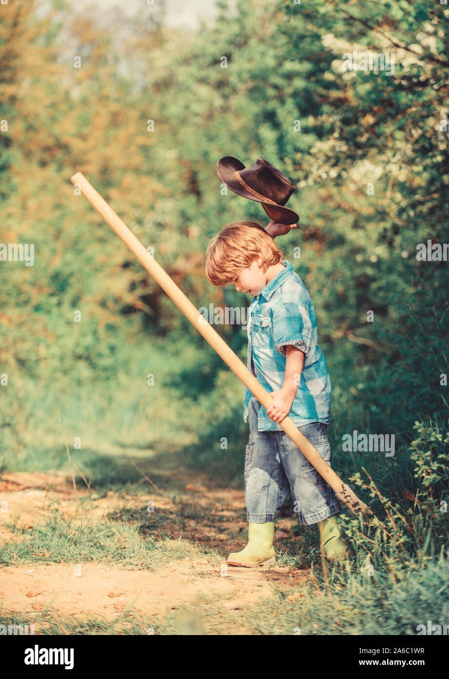 Child boy find treasure in hi-res stock photography and images - Alamy