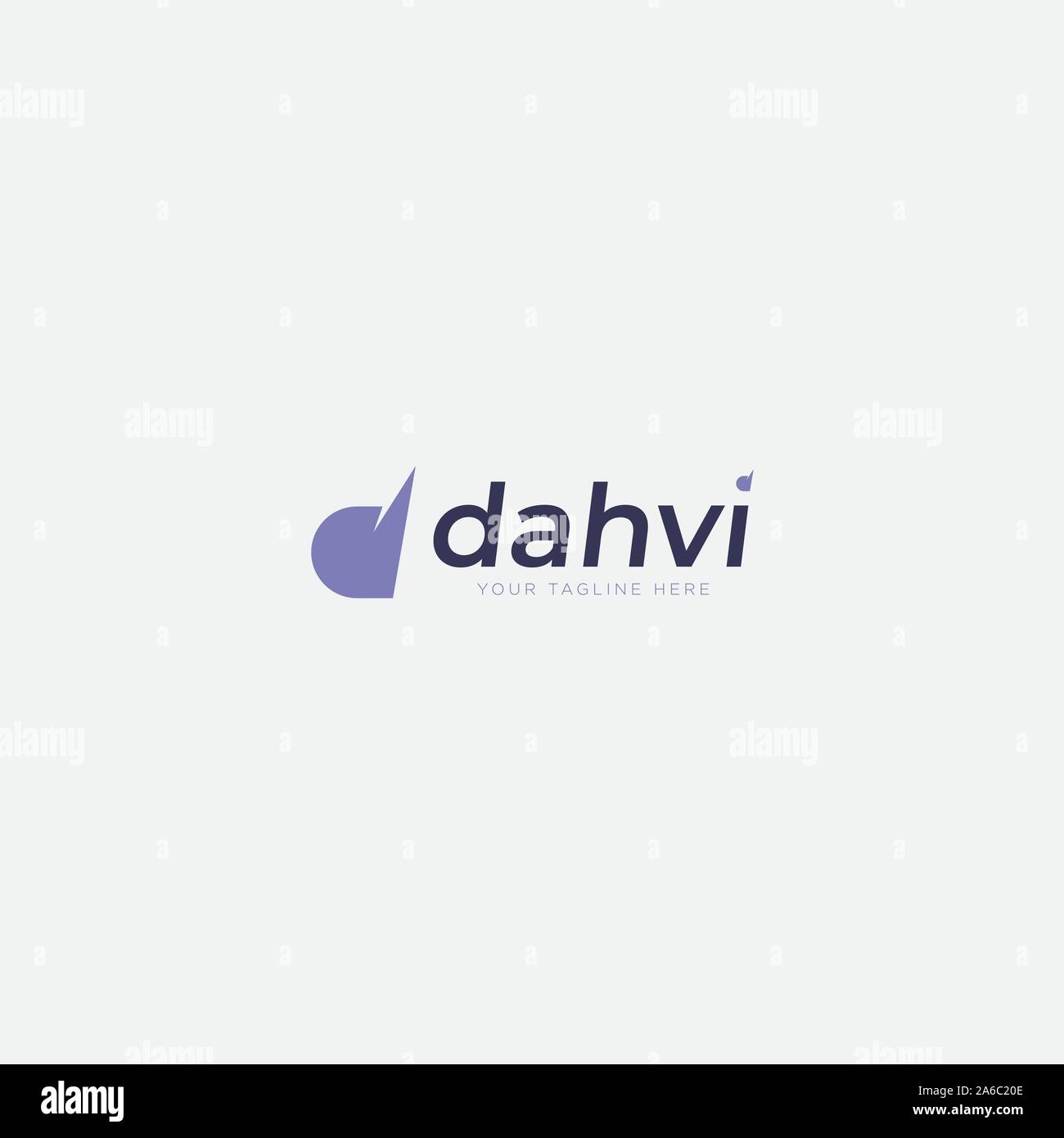 minimalist logo with initial letter D simple Stock Vector Image & Art ...