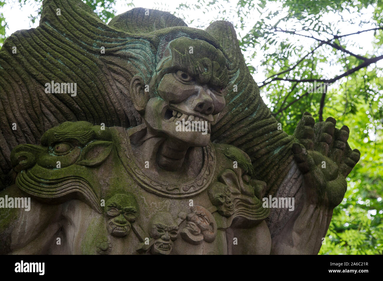 Stone demon statues carvings in Ghost City of Fengdu China Stock Photo ...