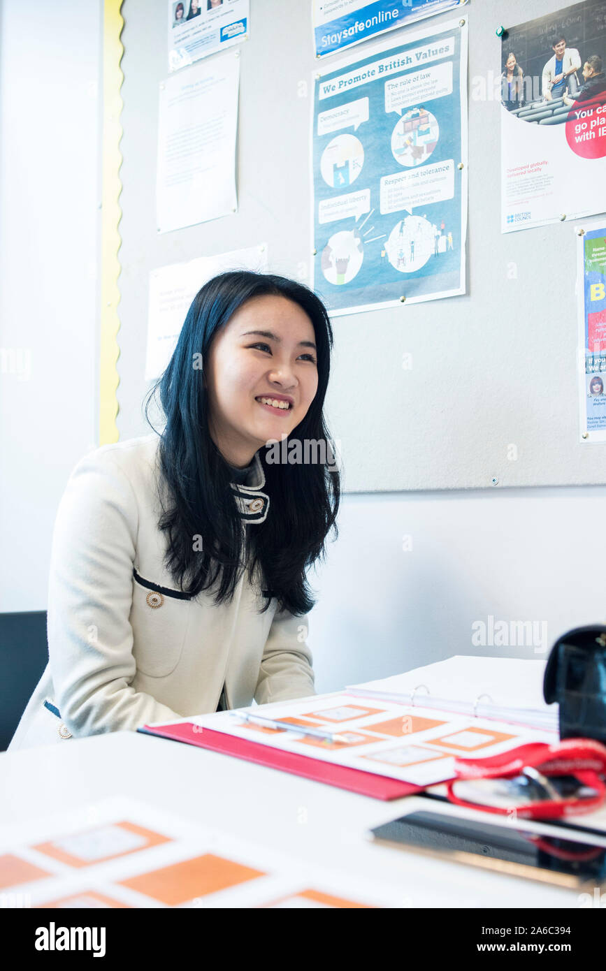 International students sitting in a classroom during a lesson Stock ...