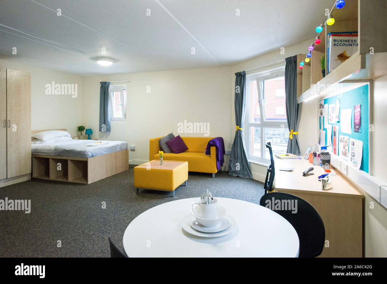 A student halls of residents room at university Stock Photo - Alamy