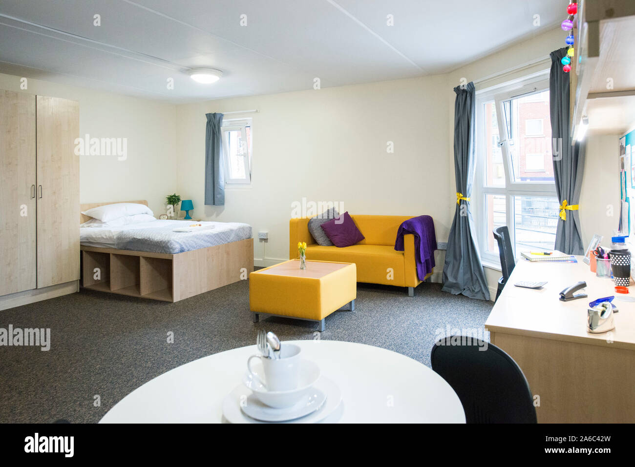 A student halls of residents room at university Stock Photo - Alamy