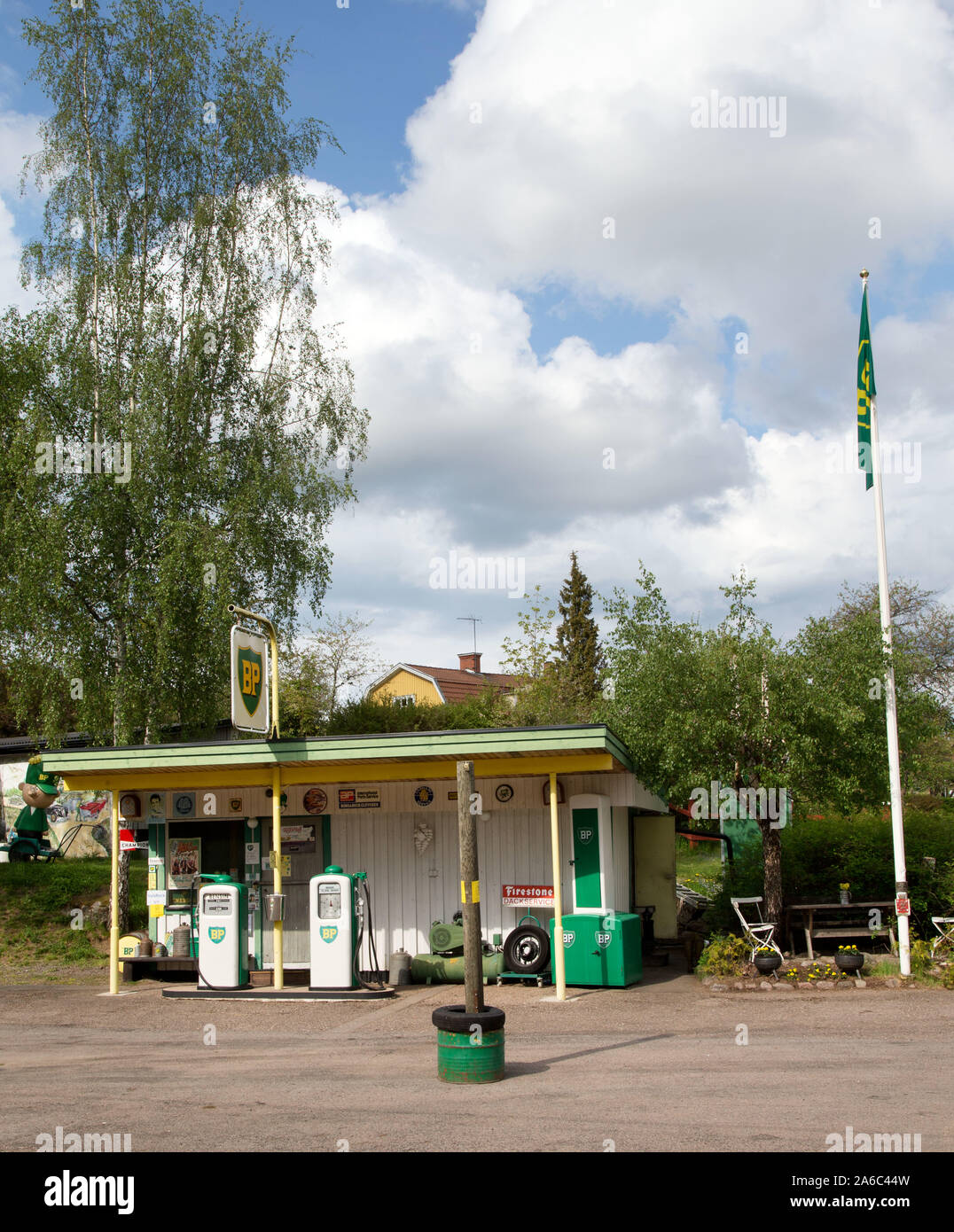 An old gas station, BP, in Björkfors, Sweden. BP plc (formerly The ...