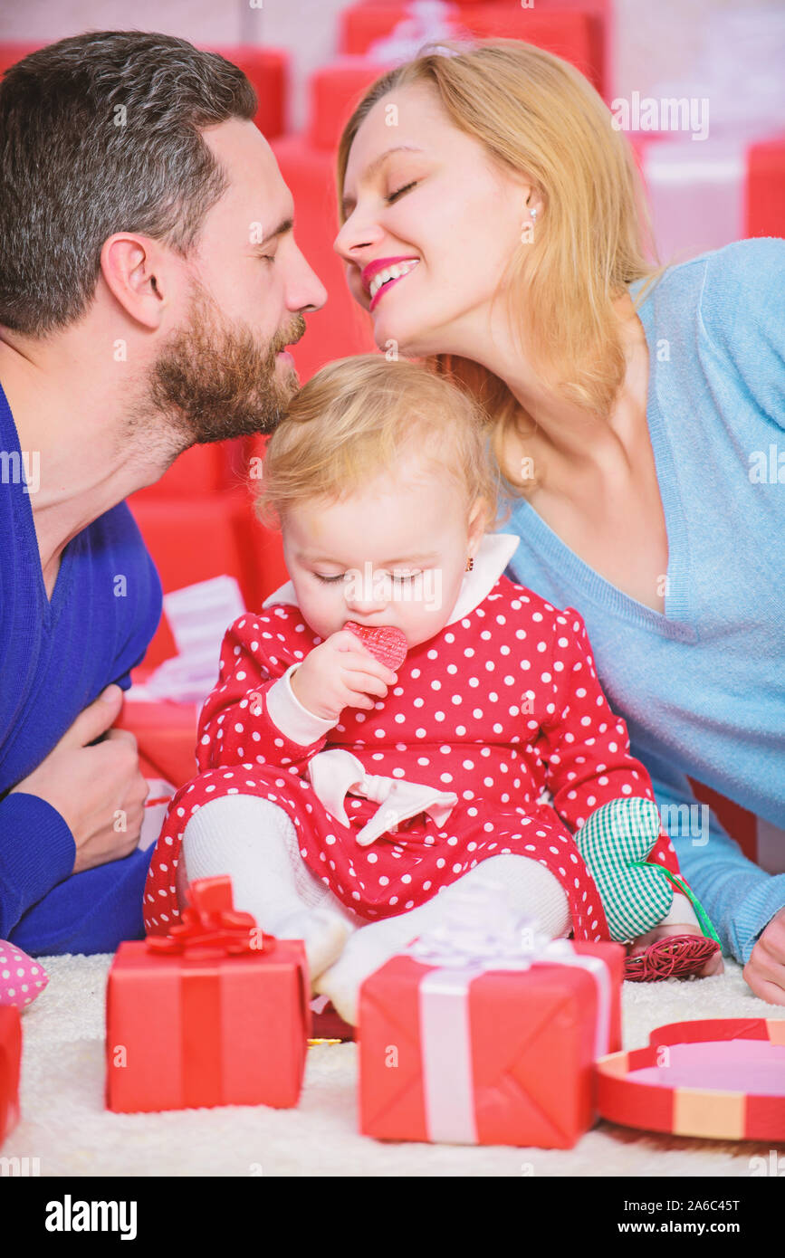 Valentines day concept. Together on valentines day. Lovely family ...
