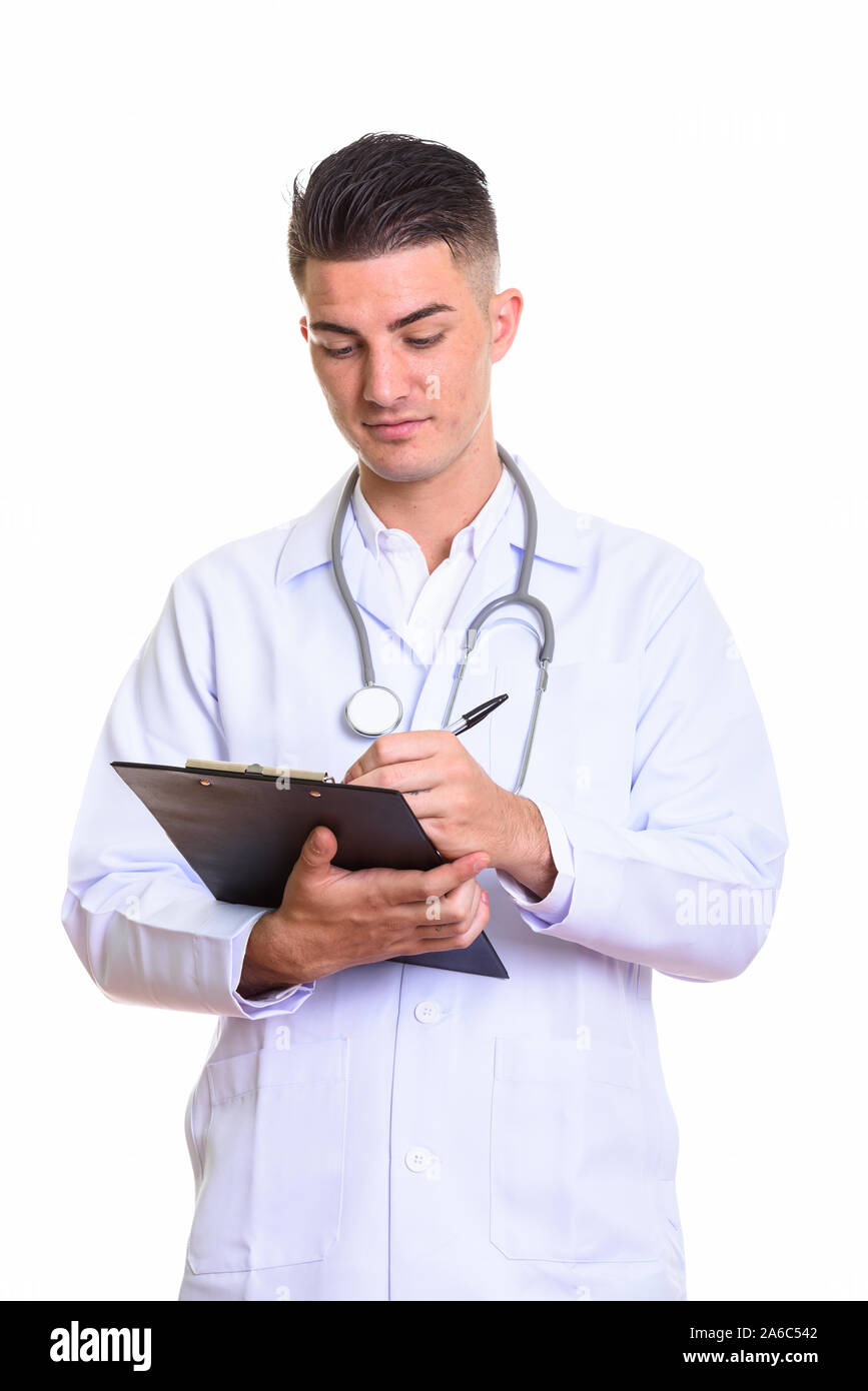 Doctor man writing hi-res stock photography and images - Alamy