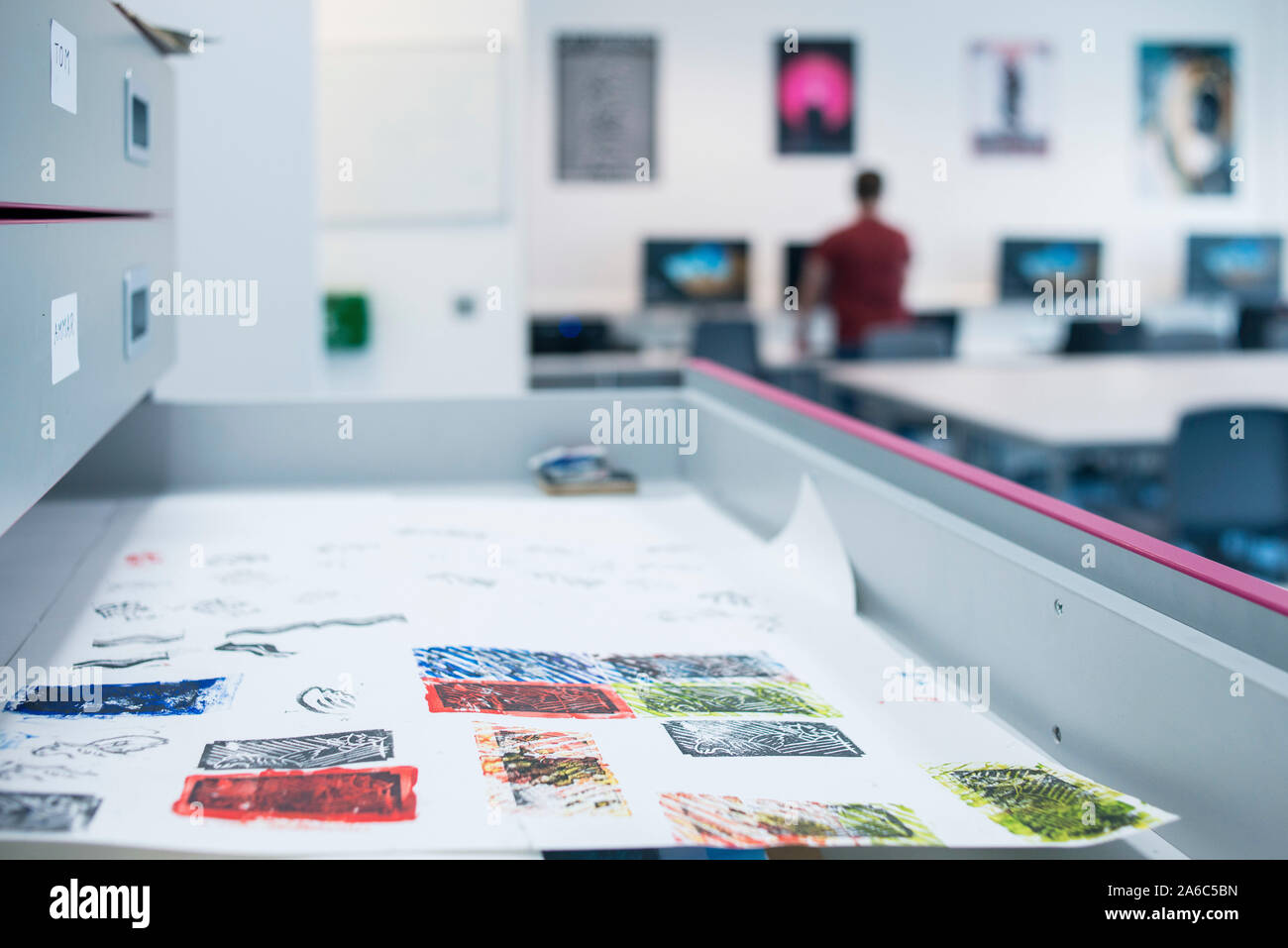 An empty art classroom with art equipment Stock Photo - Alamy