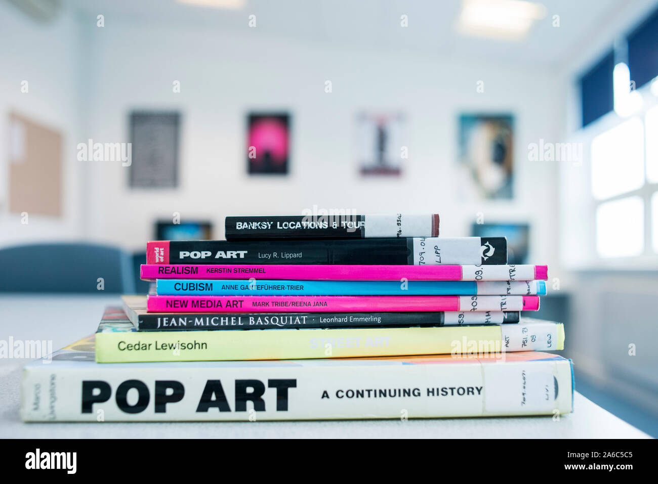 An empty art classroom with art equipment Stock Photo - Alamy