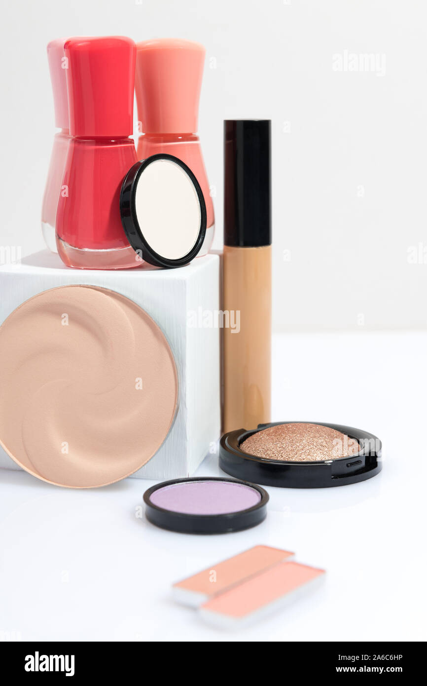 still life with beauty and makeup products Stock Photo - Alamy