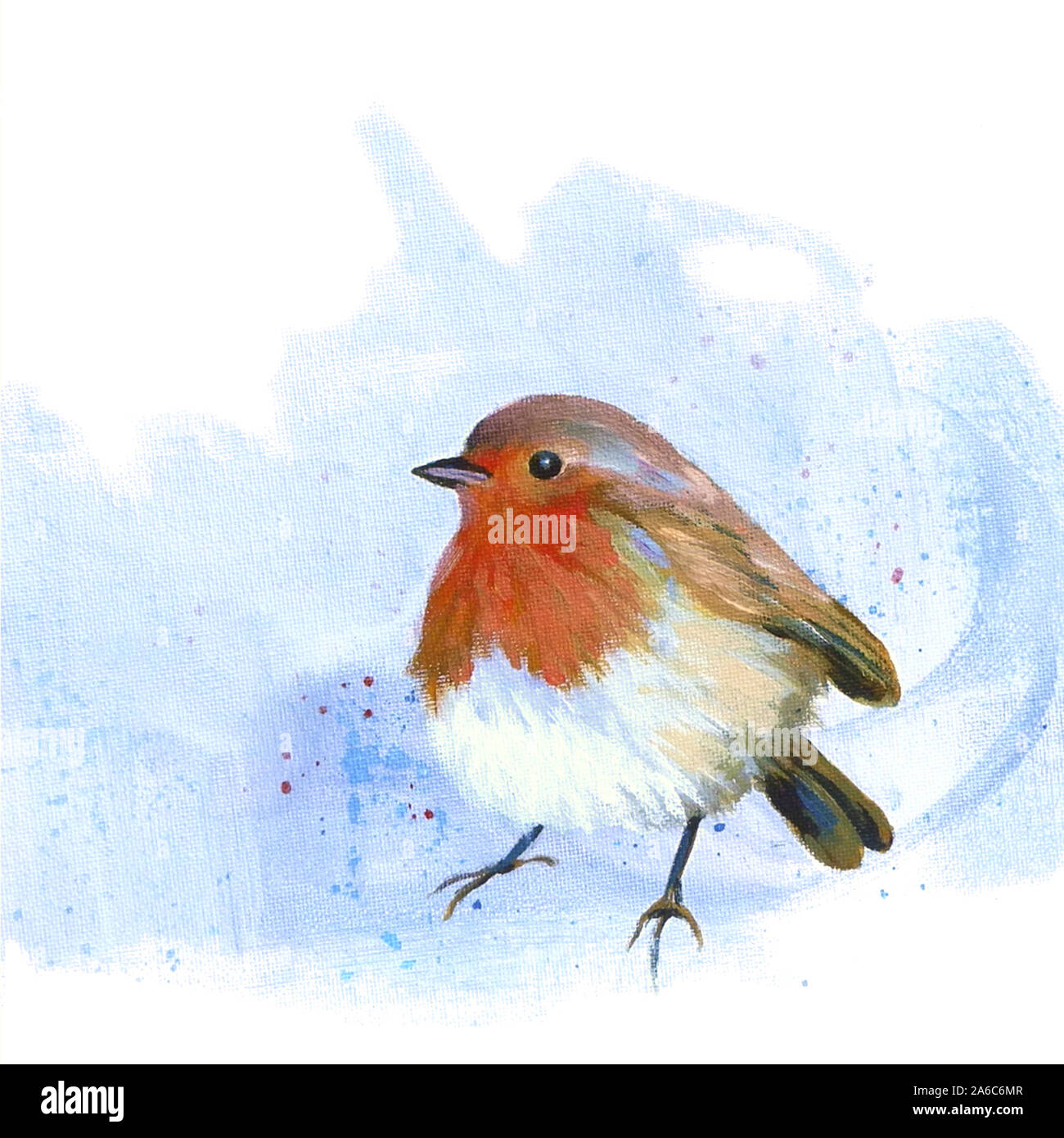 Robin garden painting hi-res stock photography and images - Alamy