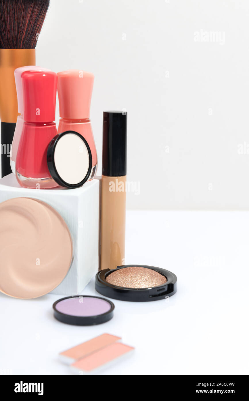 still life with beauty and makeup products Stock Photo - Alamy