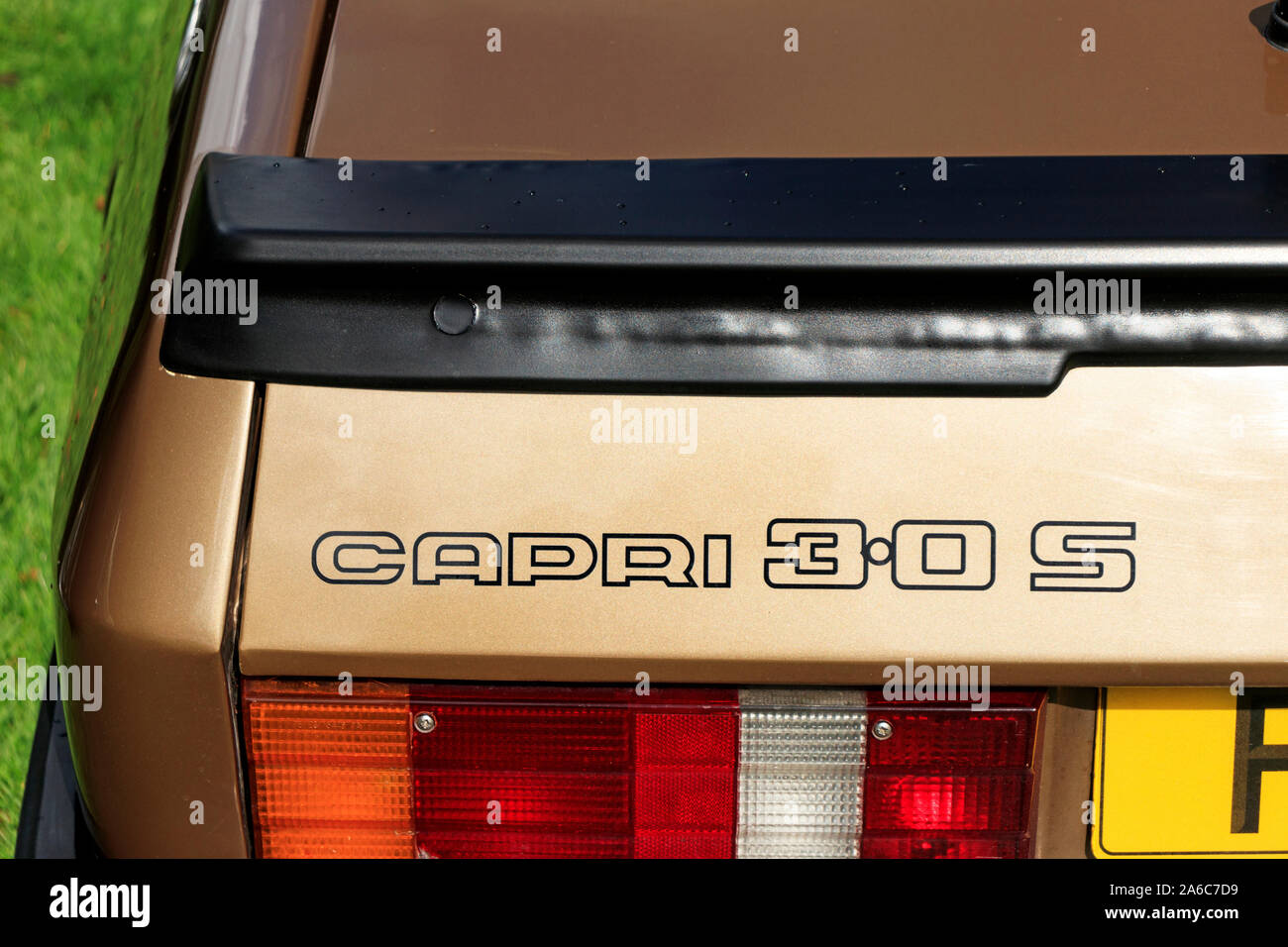 Ford Capri S badge Stock Photo - Alamy