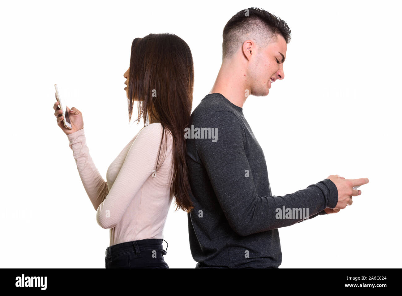 Two Angry People Back To Back