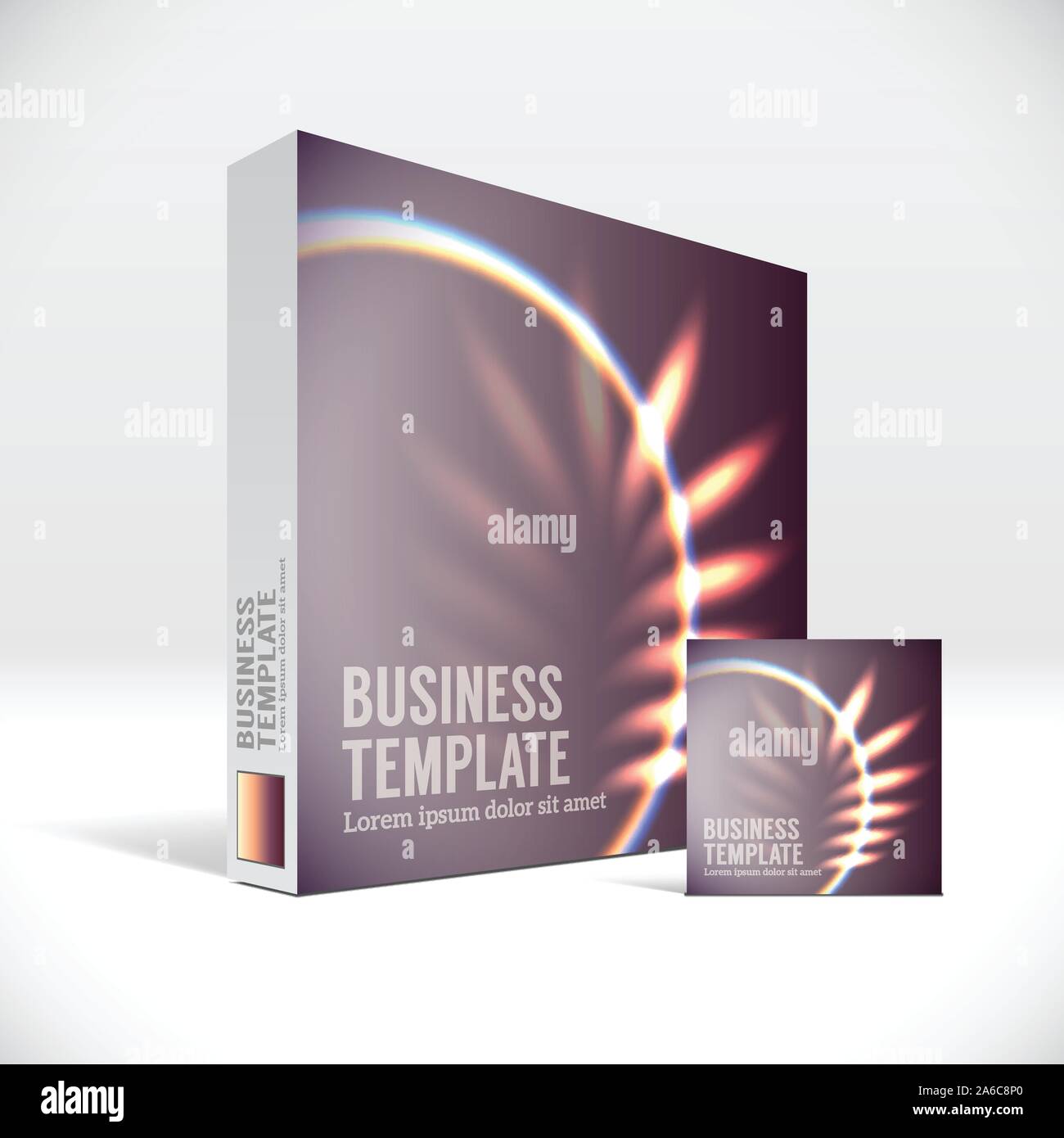 3D Identity box with abstract shiny cover Stock Vector Image & Art - Alamy