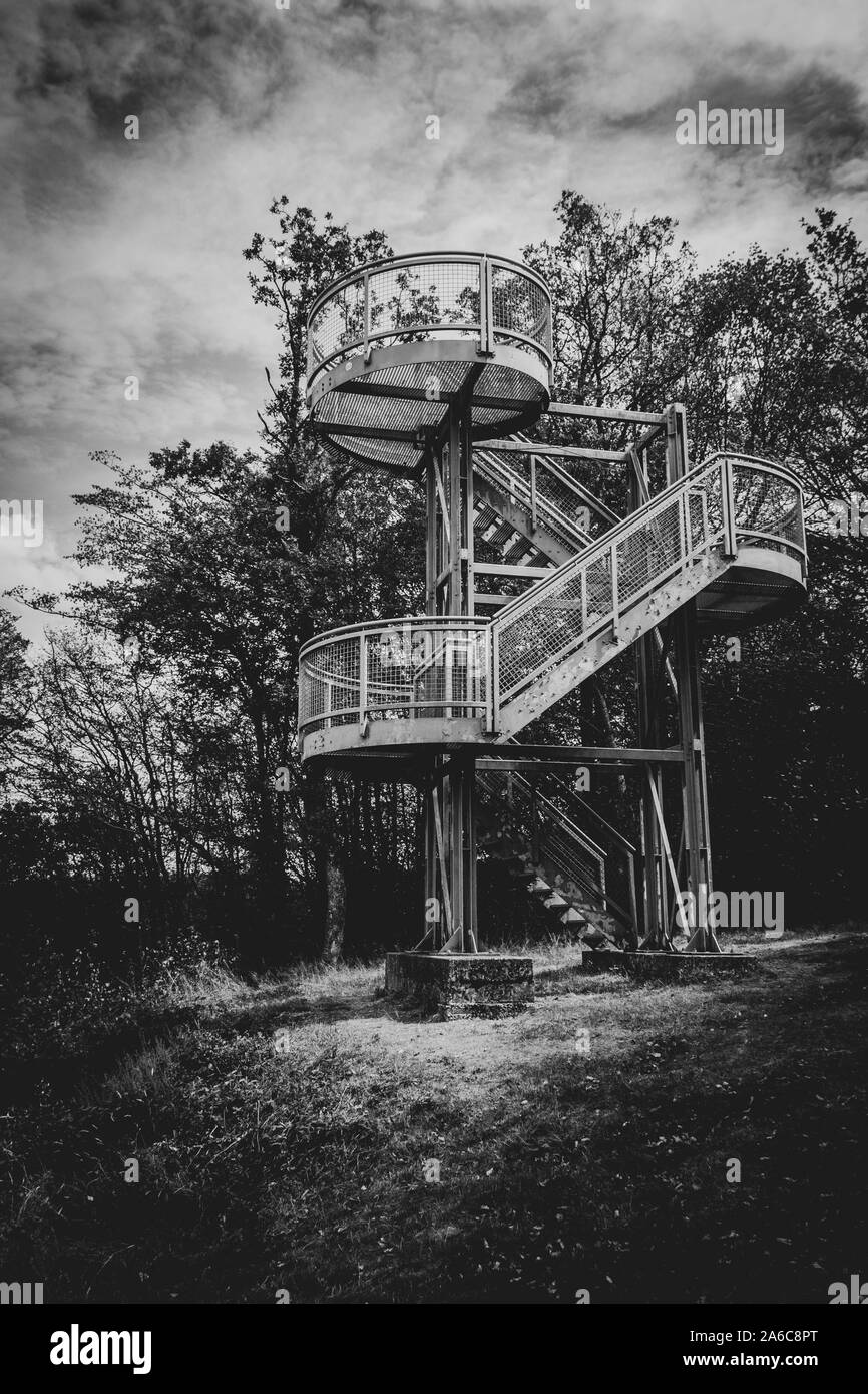 White watchtower Black and White Stock Photos & Images - Alamy