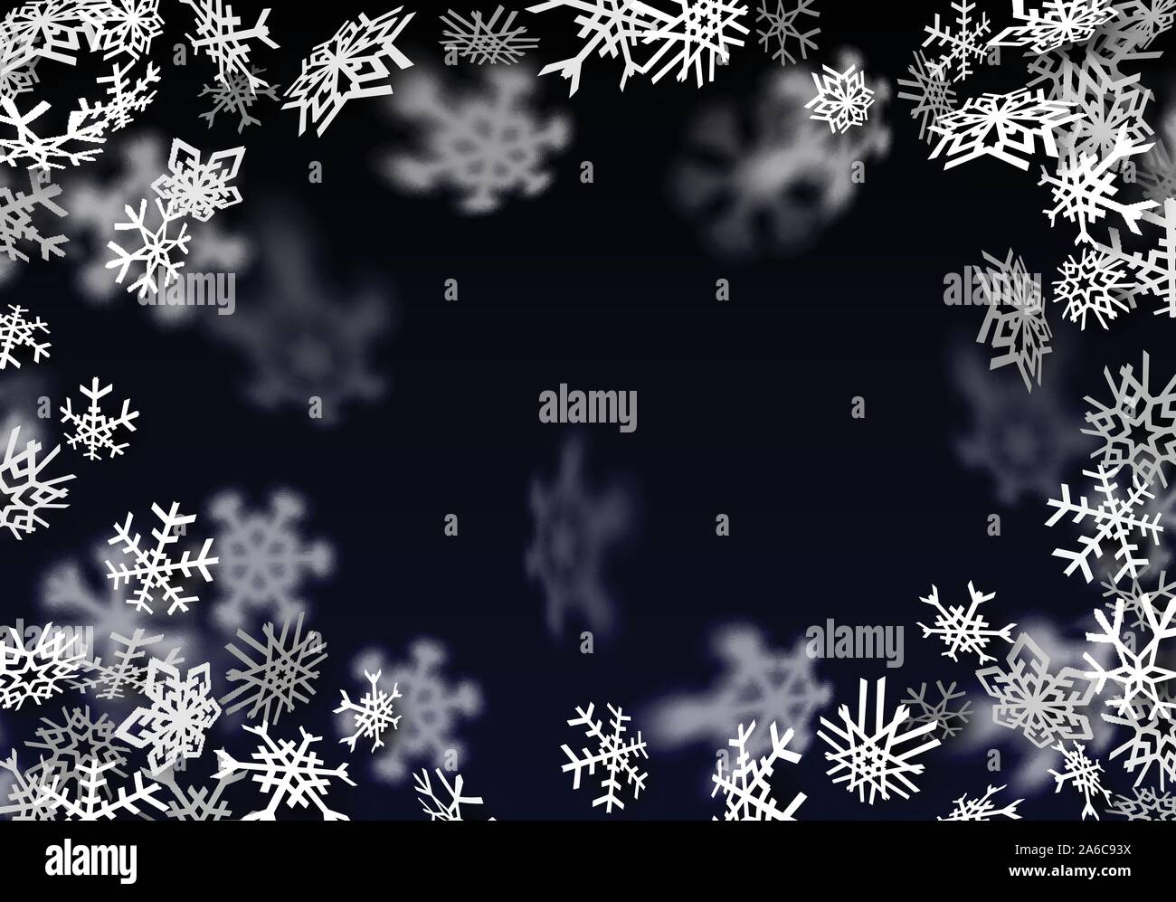 Falling snow big snowflakes Stock Vector Images - Alamy