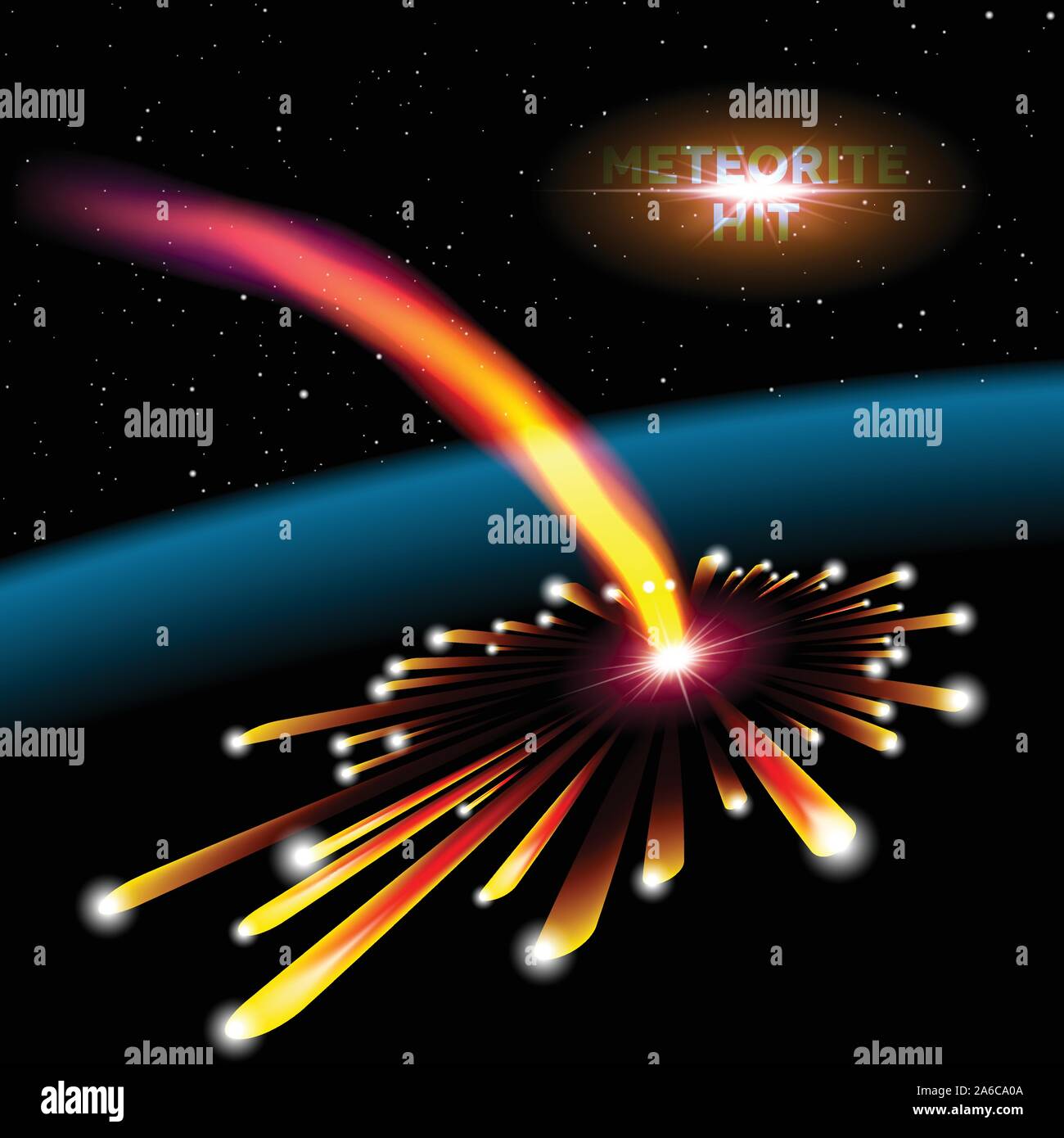 Asteroid crash Stock Vector Images - Alamy