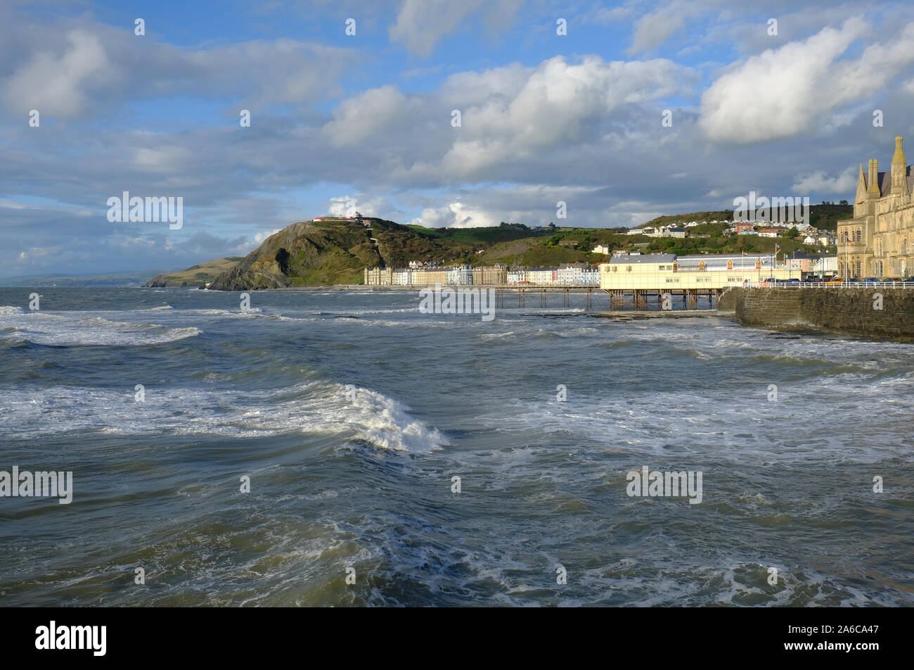 Aberystwyth sea front, Wales Stock Photo - Alamy