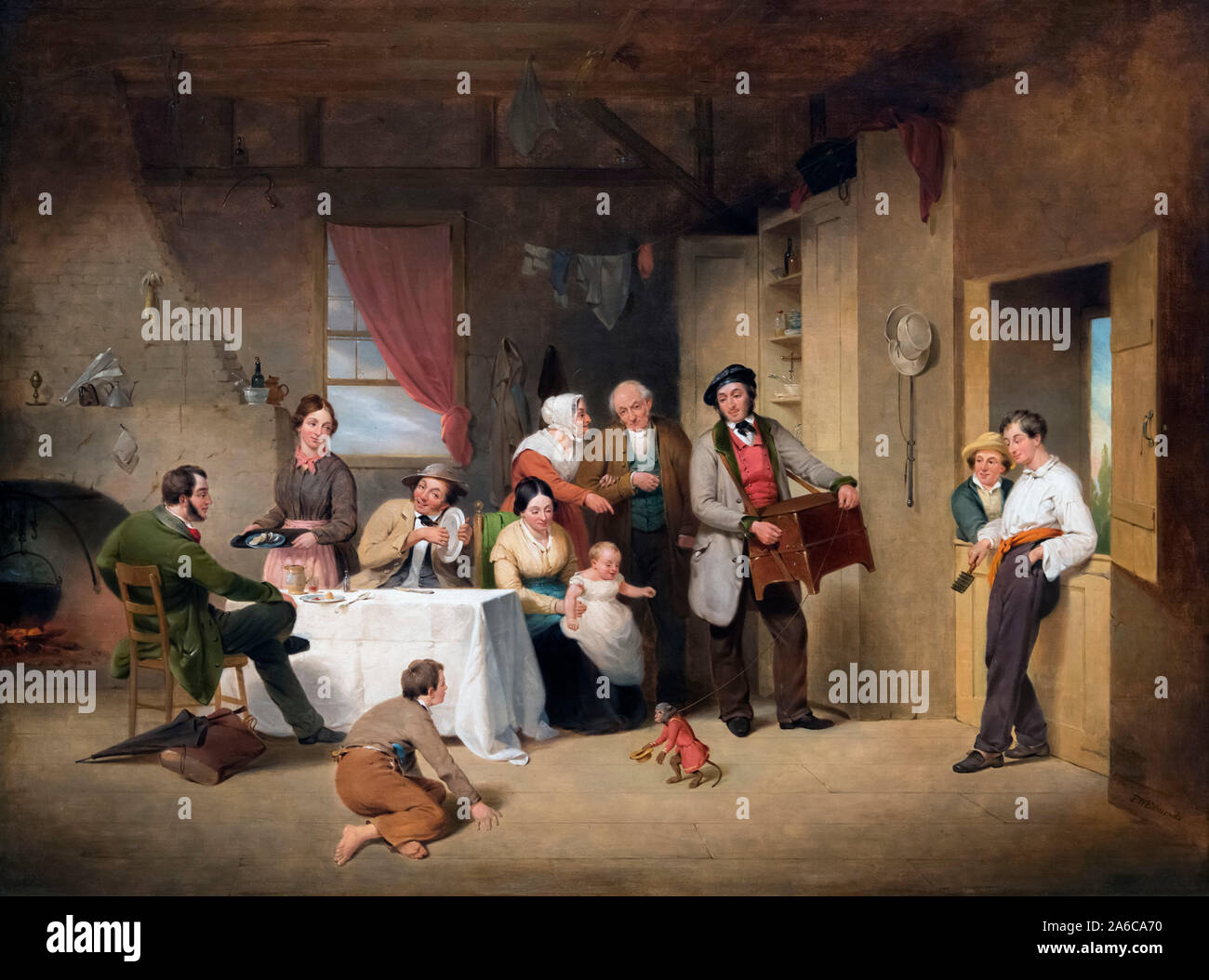 The Organ Grinder (The Strolling Musician) by Francis William Edmonds ...