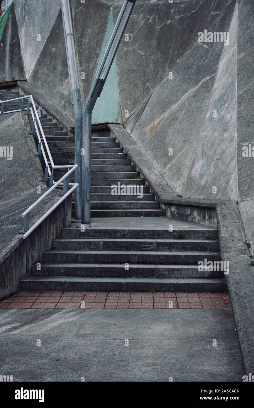 stairs architecture on the street in Bilbao city Stock Photo - Alamy
