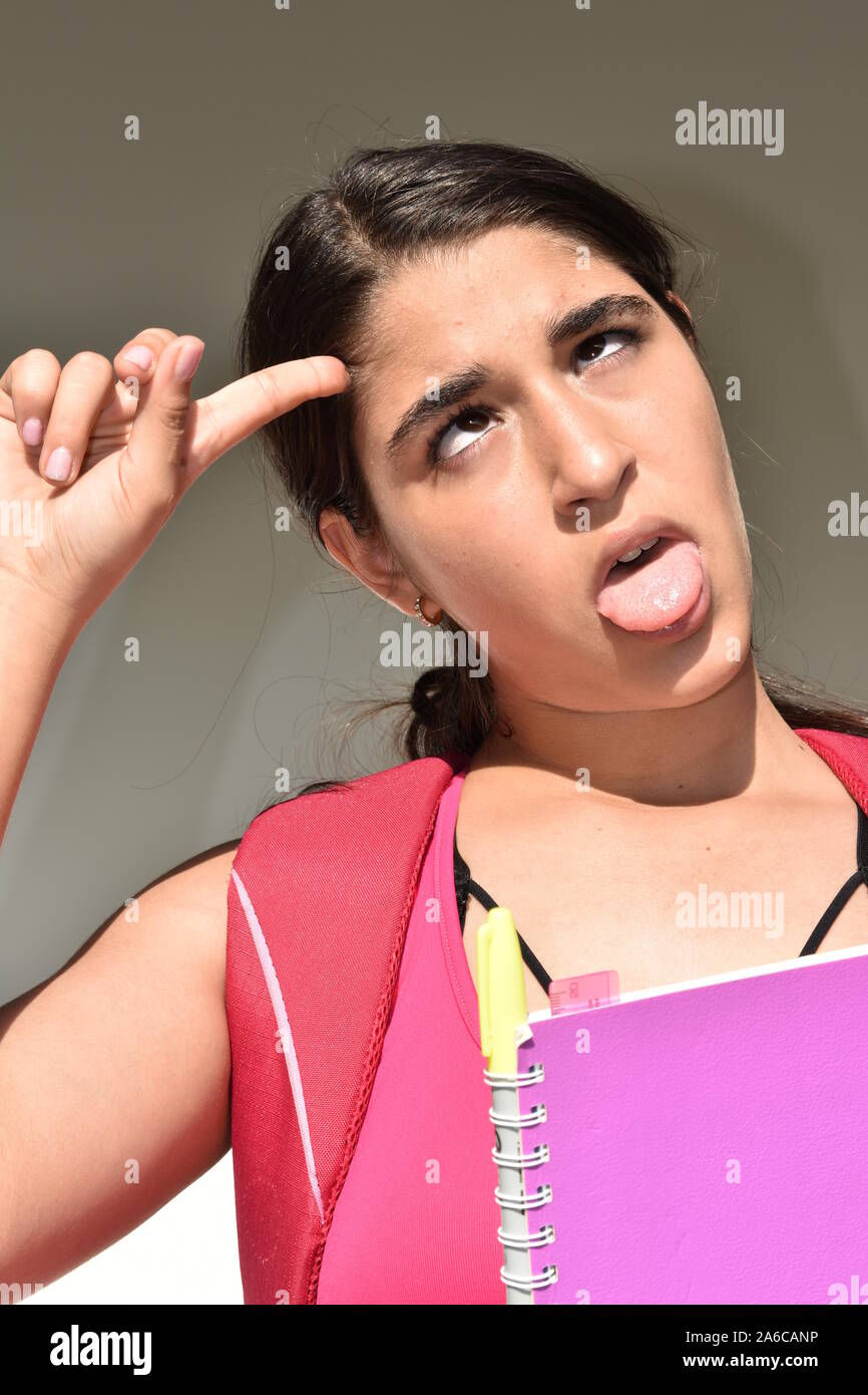Crazy Female Student Stock Photo - Alamy