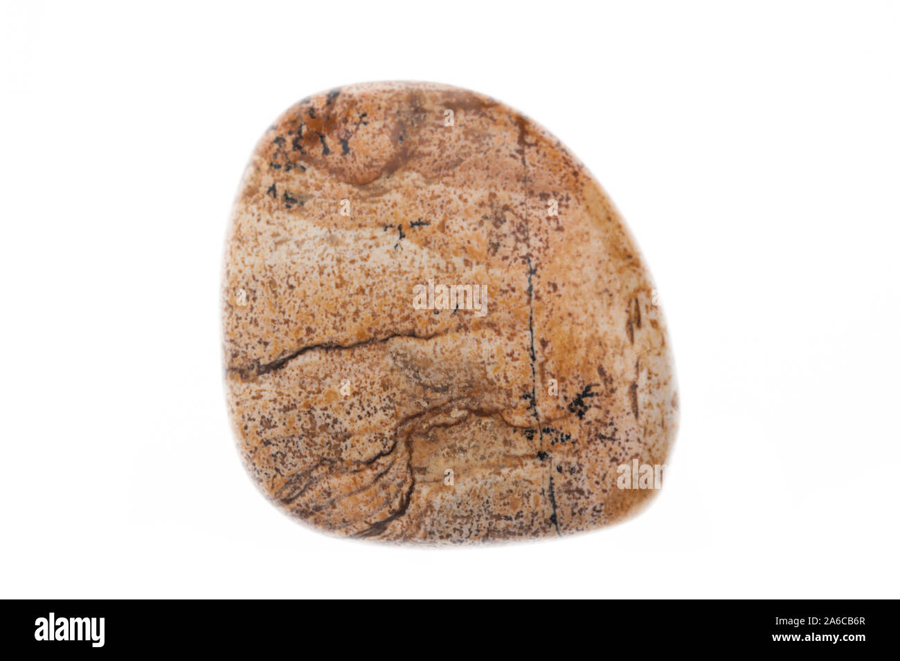 Minerals: Landscape jasper isolated on white background Stock Photo - Alamy