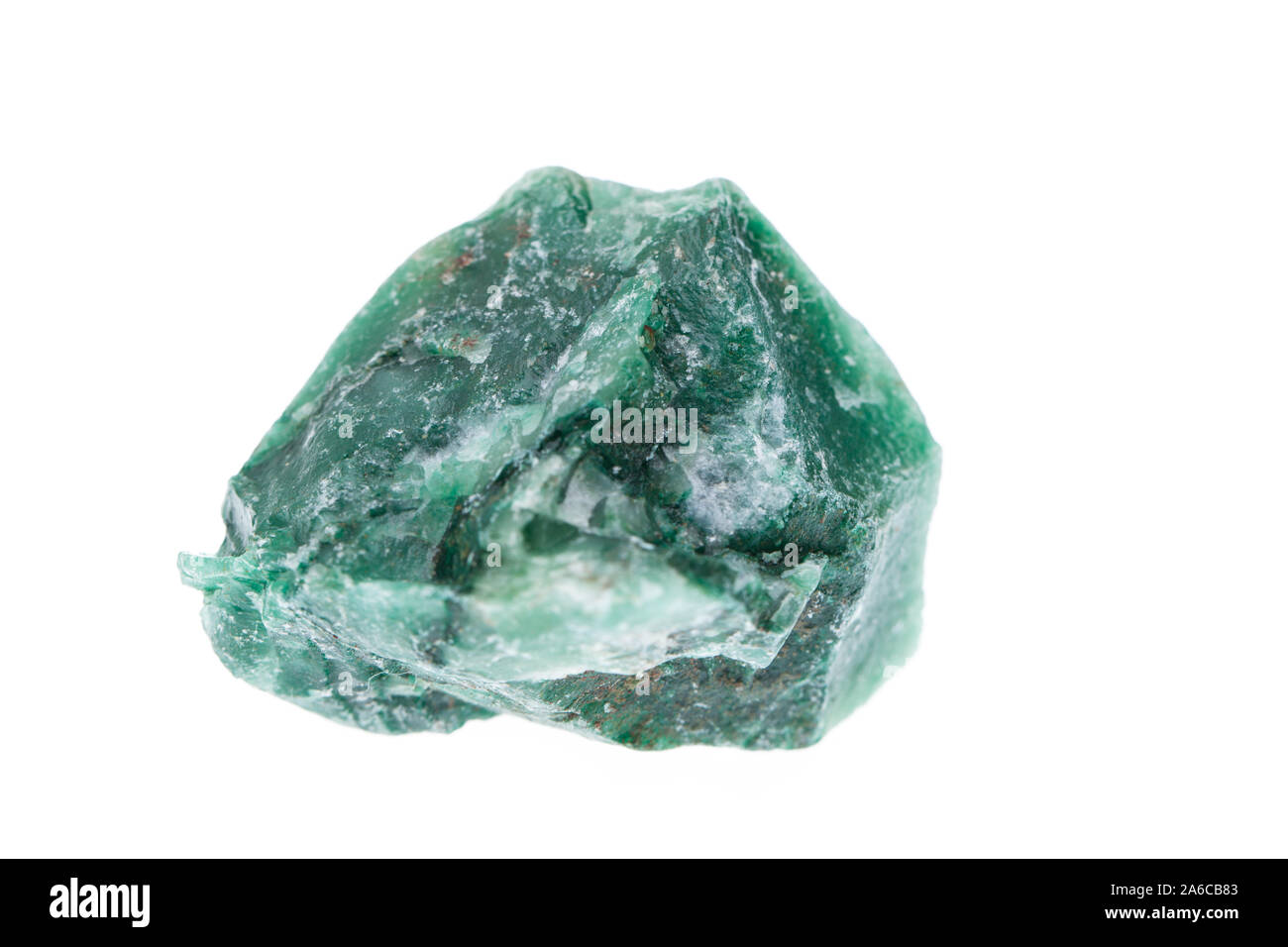 Minerals: verdite on white background Stock Photo - Alamy