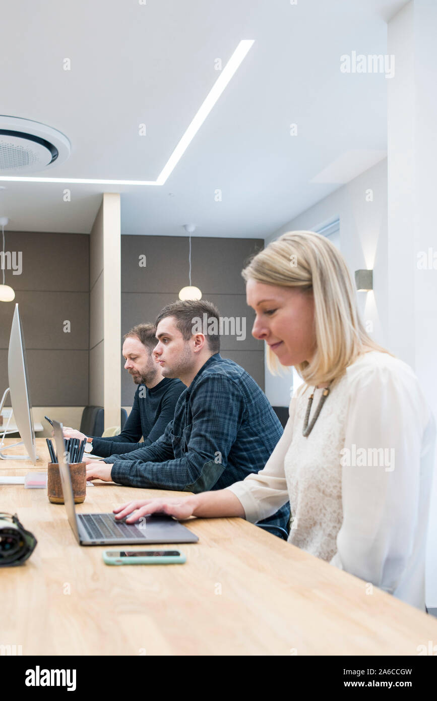 Working in a cool office environment and sharing space with other ...