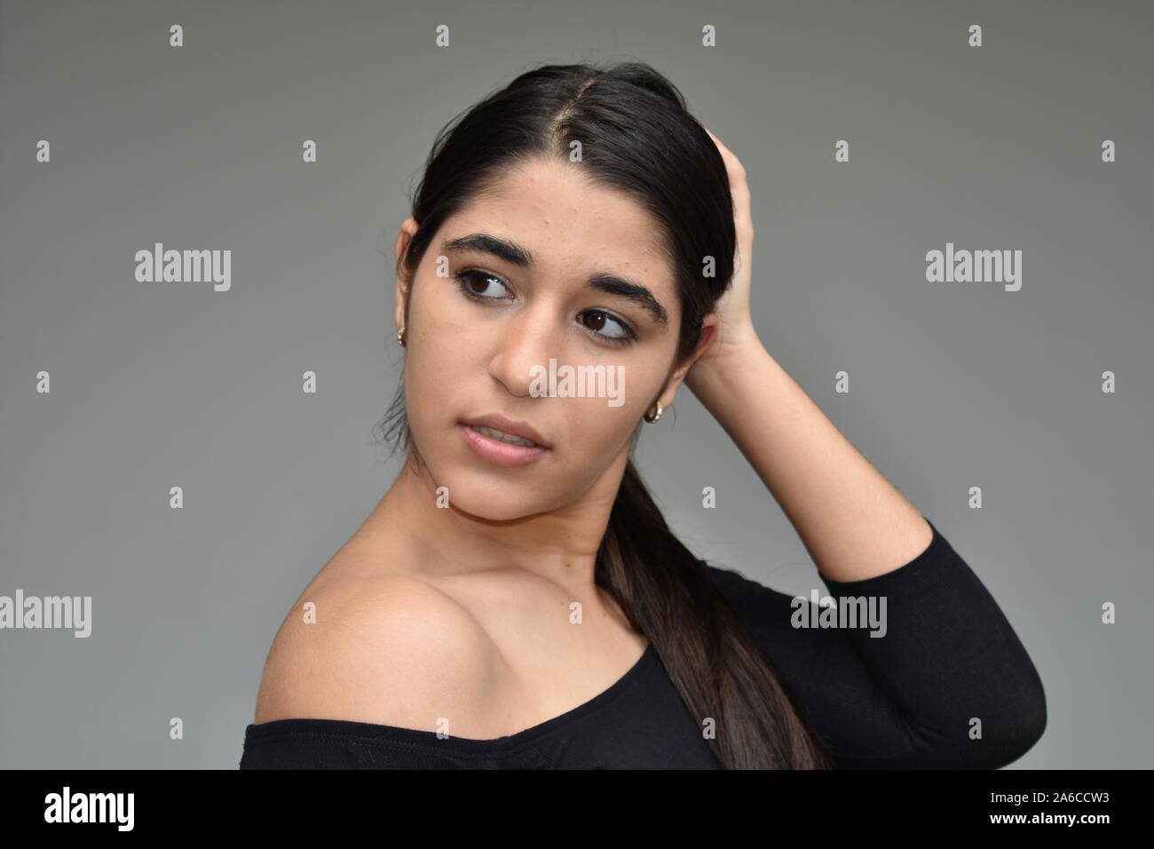 Cute Female Posing Stock Photo - Alamy