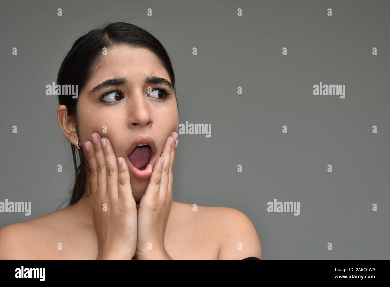 Shocked Beautiful Girl Stock Photo - Alamy