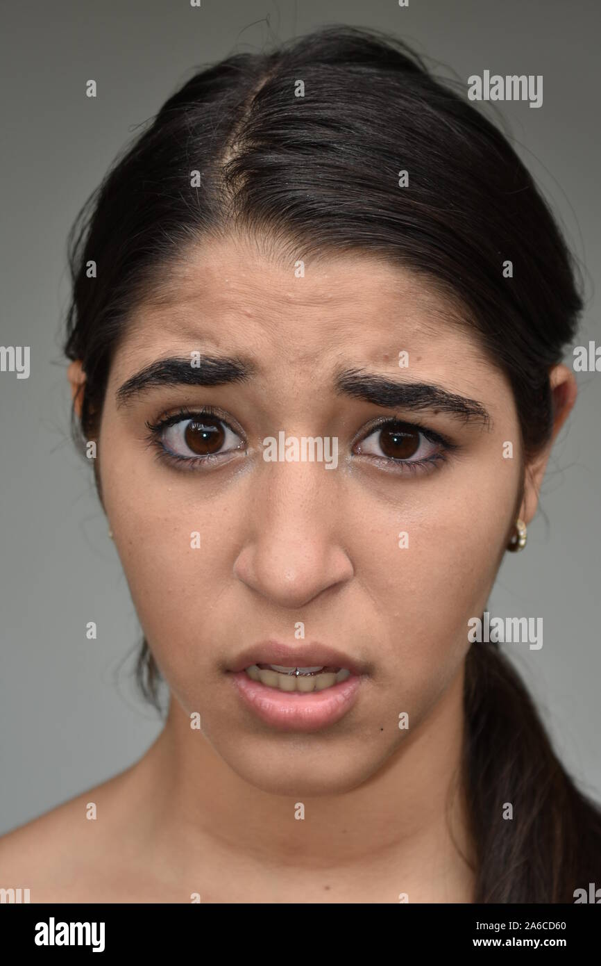 Worrisome Beautiful Female Stock Photo - Alamy
