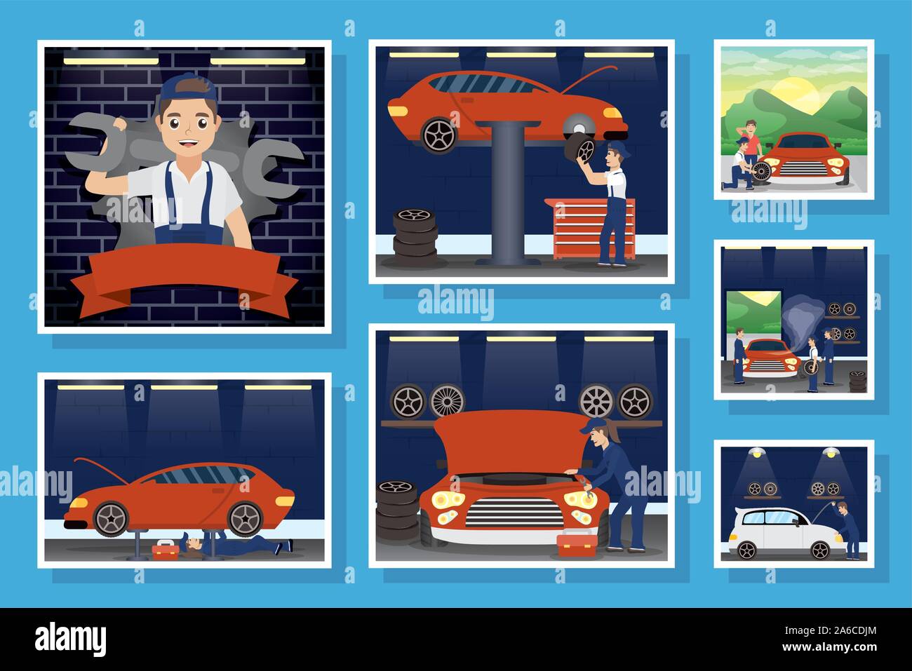 Mechanics overalls Stock Vector Images - Alamy