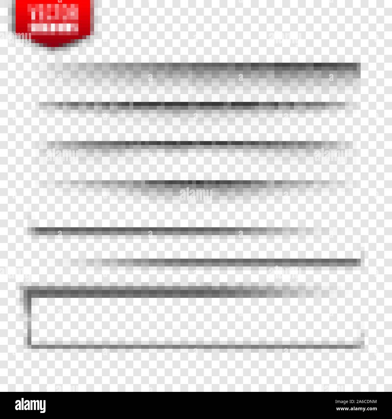Vector shadows set. Page dividers on transparent background. Realistic ...
