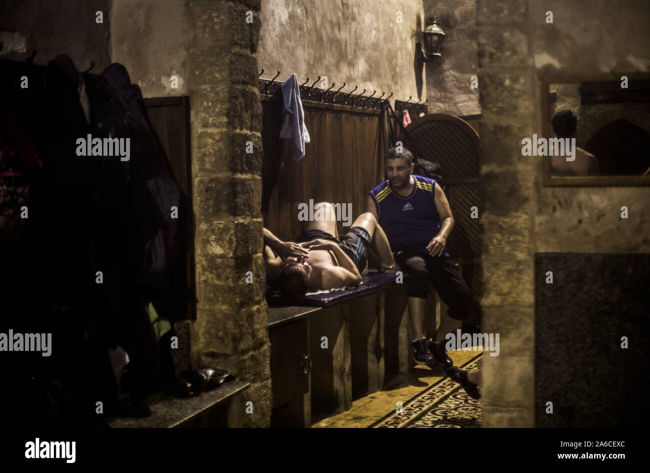 Gaza City, The Gaza Strip, Palestine. 24th Oct, 2019. Palestinian men ...