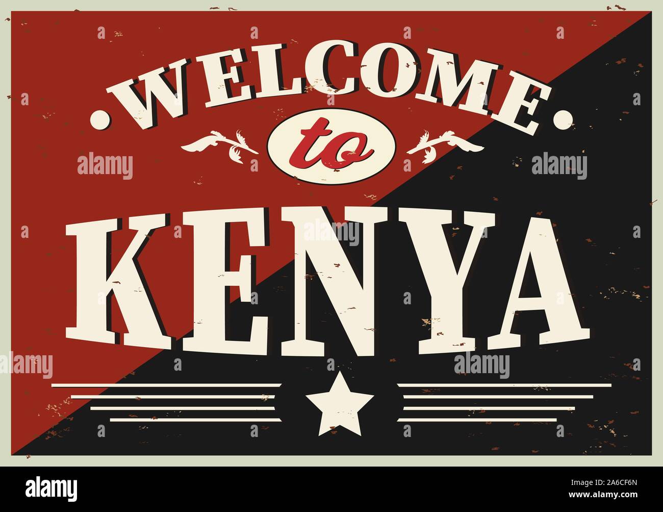 Welcome to KENYA vector illustration design on a white background Stock ...