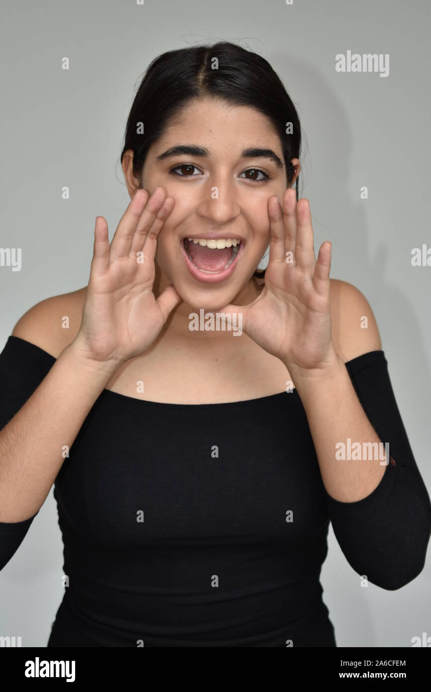 Colombian Teenager Talking Stock Photo - Alamy