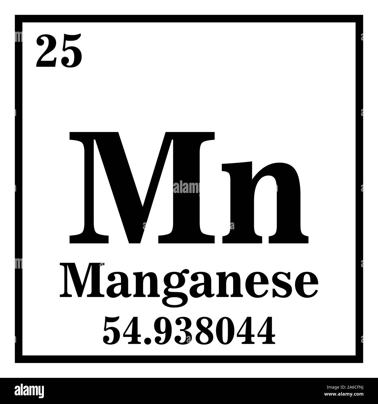 Manganese Periodic Table Of The Elements Vector Illustration Eps 10