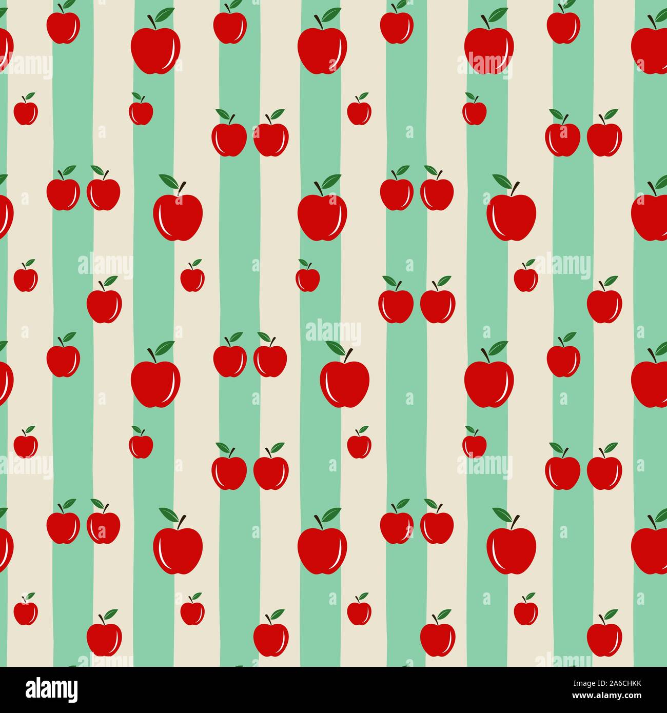 Apple Background Seamless Vector Pattern With Apple Vector Apple