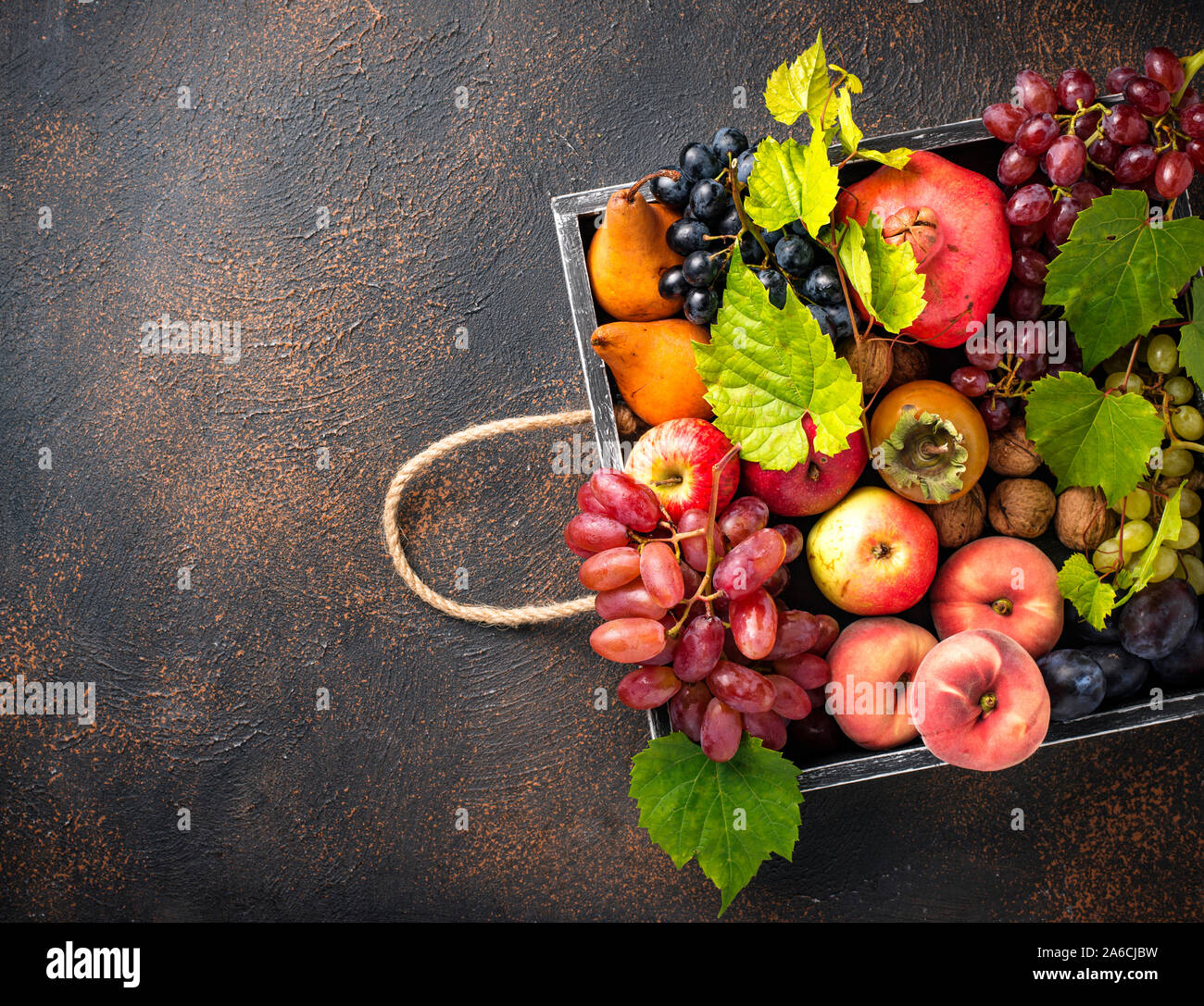 Various autumn fruits. Harvest concept Stock Photo - Alamy
