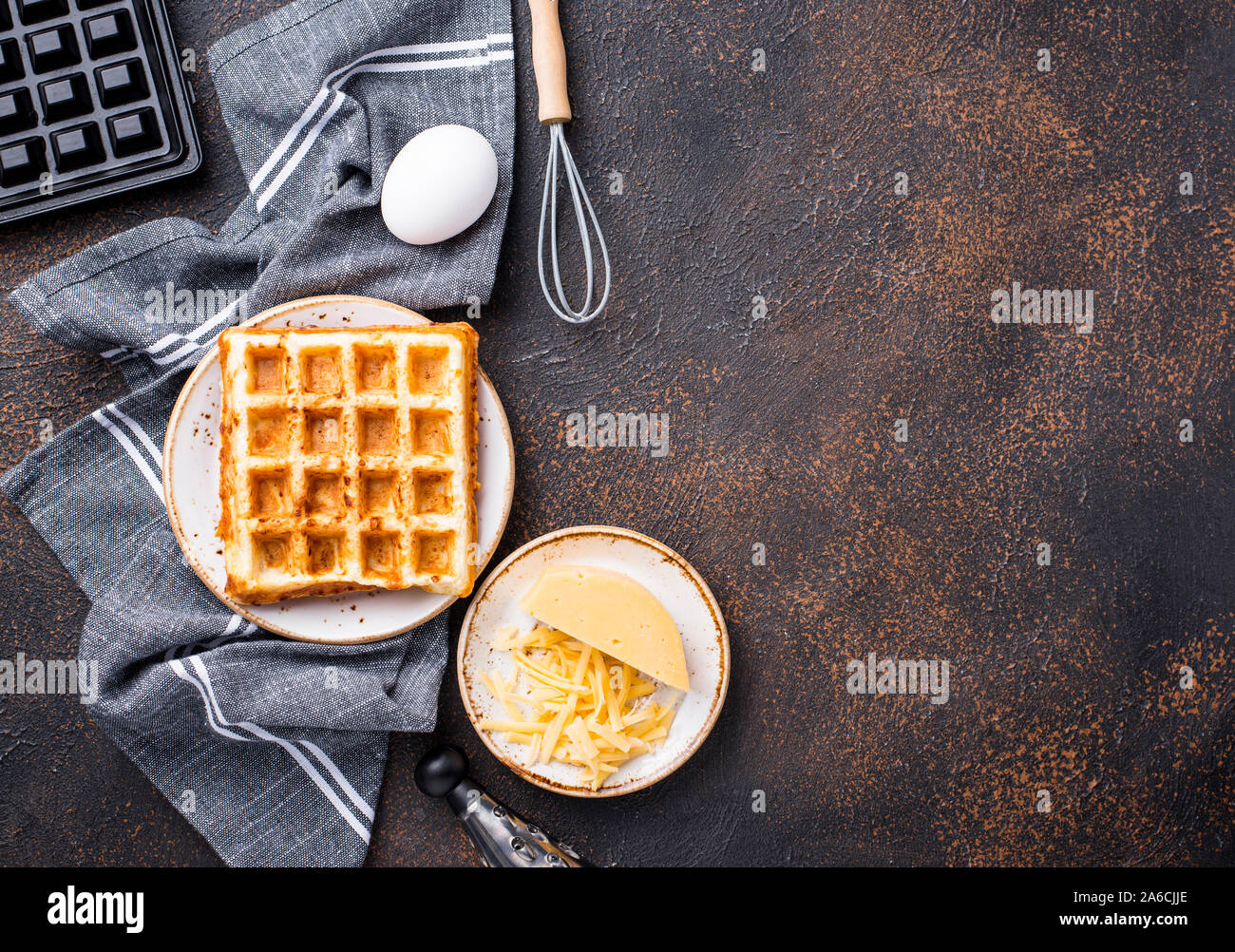 Ingredient for cooking cheese waffle Stock Photo - Alamy
