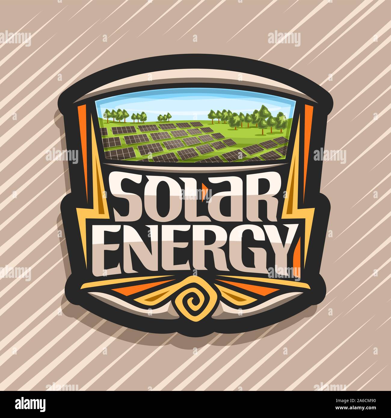 Solar panel tree Stock Vector Images - Alamy