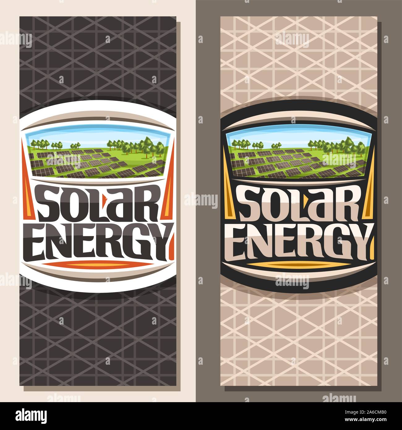 Solar panel array farm Stock Vector Images - Alamy