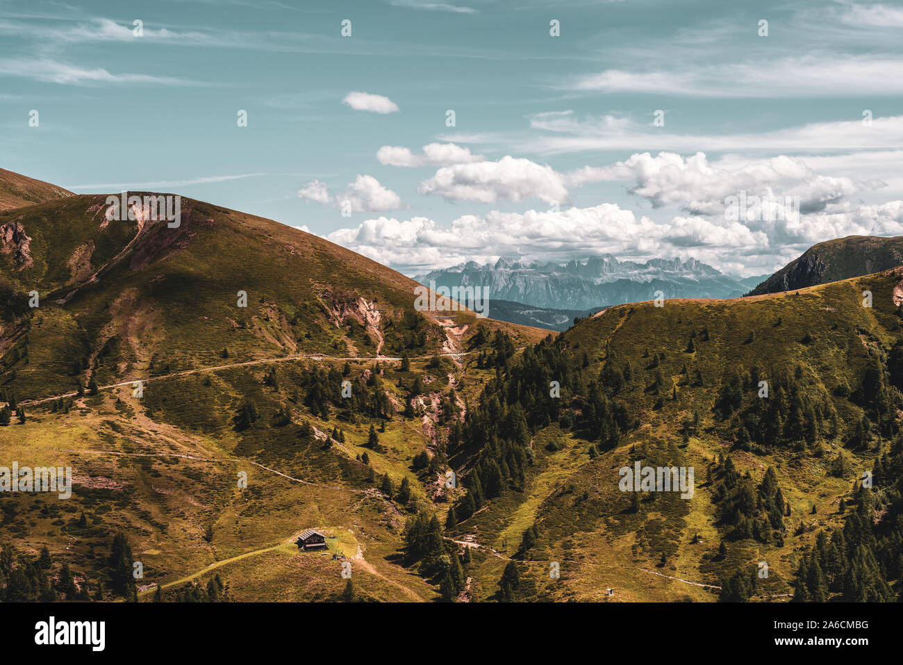 Panoramic view of the Dolomites in autumn, Merano 2000 Stock Photo - Alamy