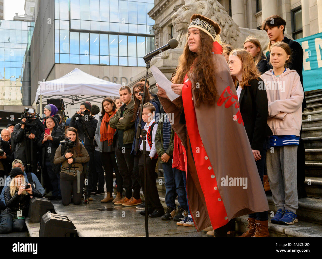 Vancouver, Canada. 25th Oct, 2019. Youth climate activist HANNA ...