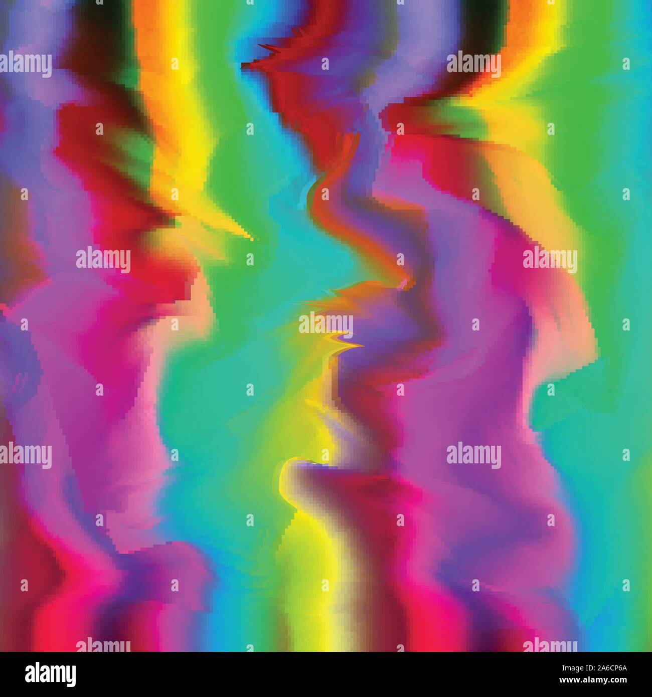 Glitch background with shiny glowing blurred colors flow Stock Vector ...